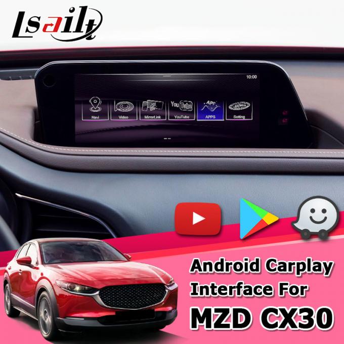Android interface for Mazda CX30 2020 GPS navigation youtube interface