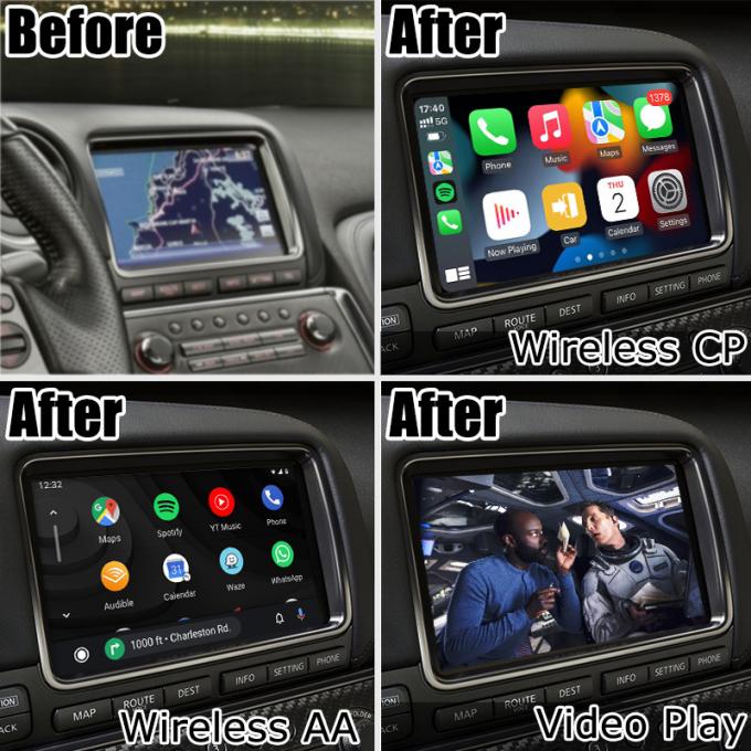 Wireless Android Auto Carplay Interface For Nissan GT-R GTR R35 DBA 12 ...