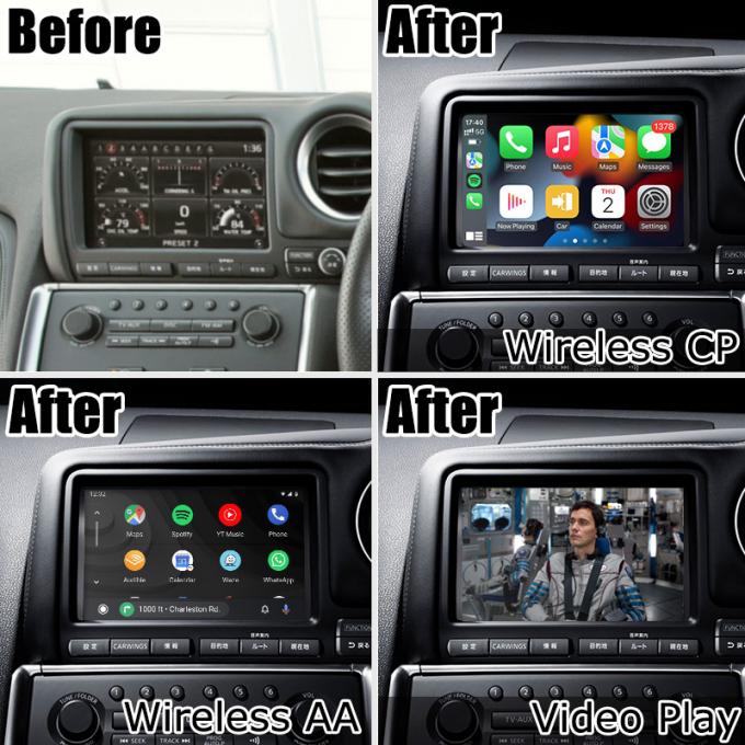 Wireless Android Auto Carplay Interface For Nissan GT-R GTR R35 CBA 08 ...