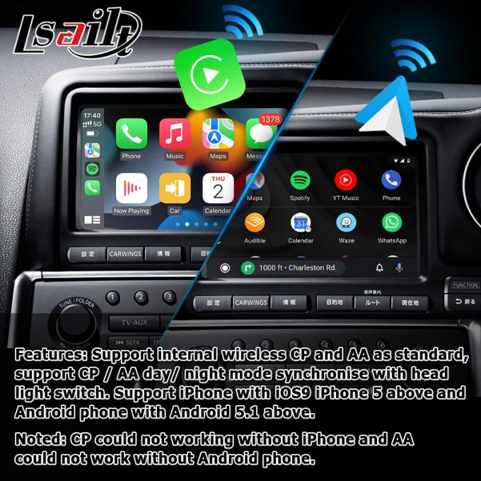 Wireless Android Auto Carplay Interface For Nissan GT-R GTR R35 CBA 08 ...