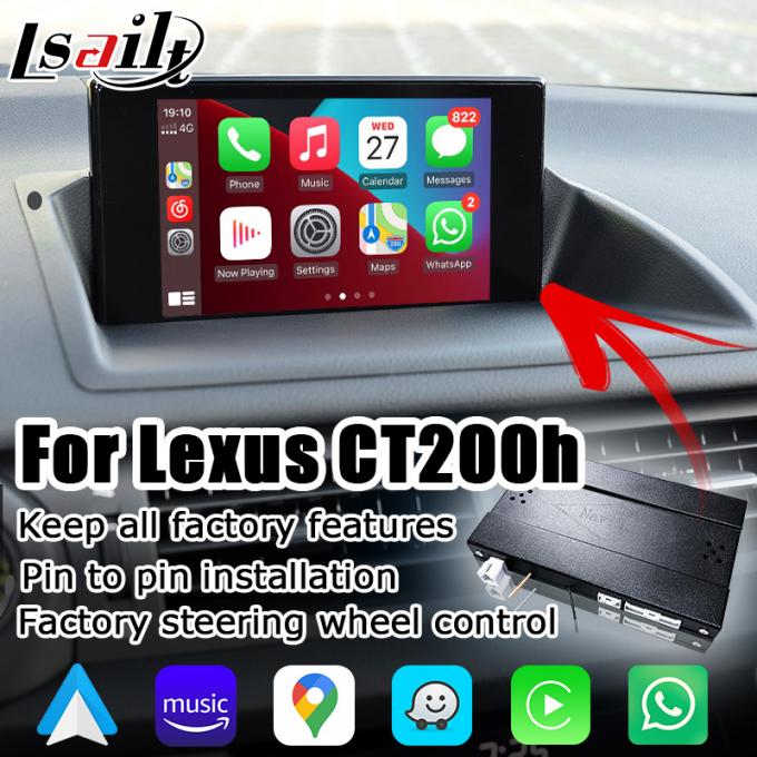 Lexus CT200h CT wireless carplay android auto interface screen ...
