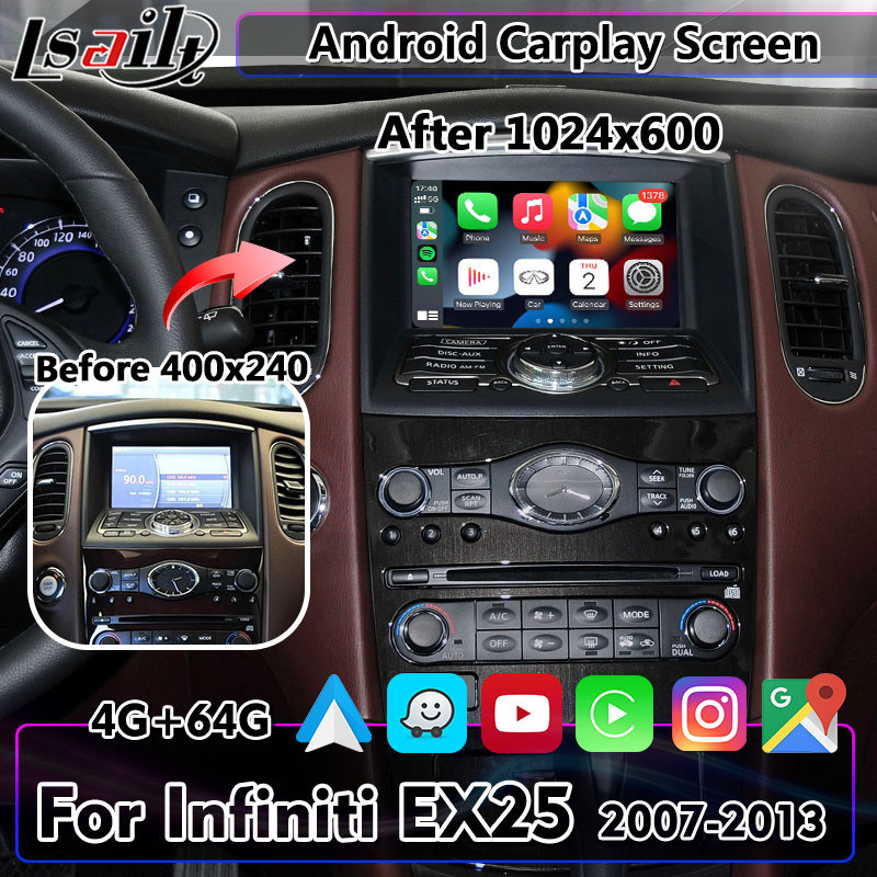 Lsailt Android Screen Car Multimedia Display For 2007-2013 Infiniti ...