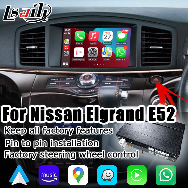 Wireless carplay android auto interface for Nissan Elgrand E52 IT08 ...