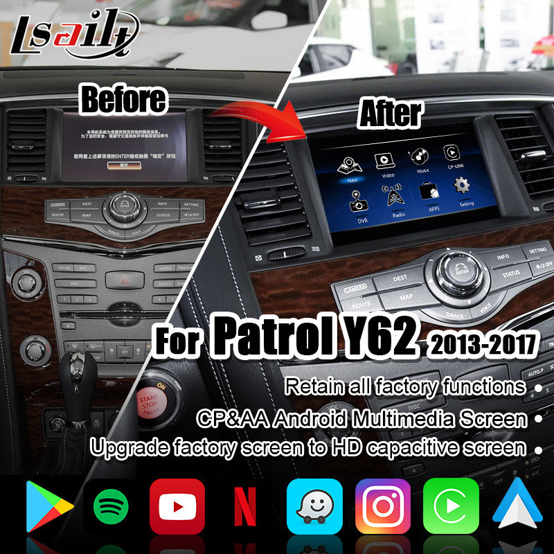 Lsailt Car Multimedia Screen for Patrol Nissan Armada with Wireless ...