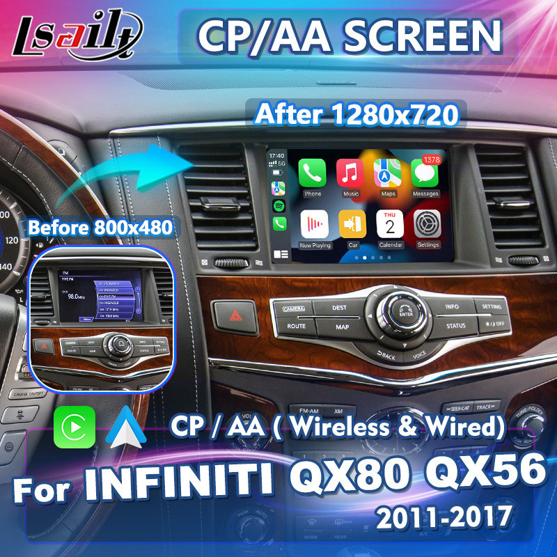 Wireless Android Auto Carplay 8 Inch HD Screen for Infiniti QX80 QX56 ...