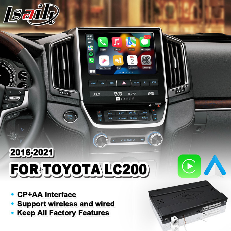Wireless Carplay Android Auto Interface for Toyota Land Cruiser 200 VX ...