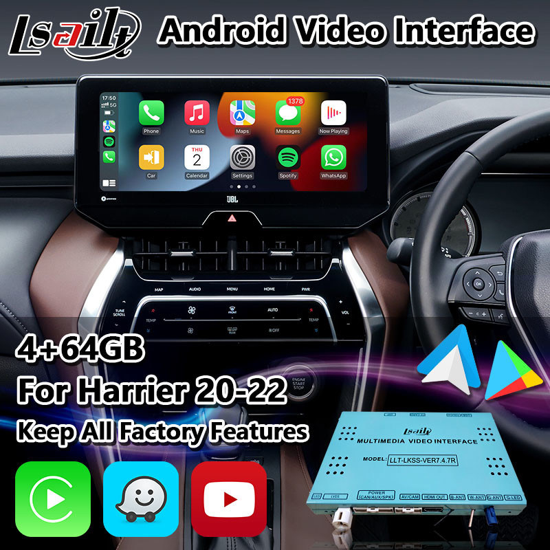 Lsailt 64GB Android Video Interface for Toyota Harrier Hybrid 2020-2023 ...