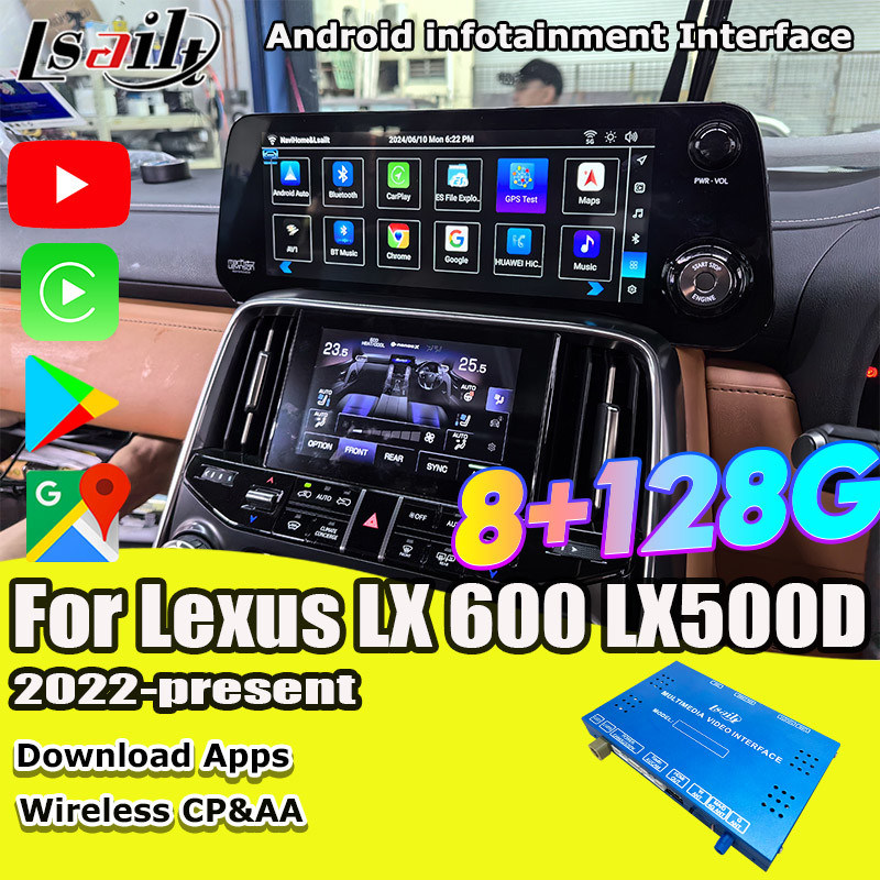 Lsailt Qualcomm Android Video Interface for Lexus LX600 LX500d RX ES NX ...