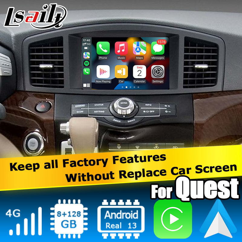 Android 13 System Wireless Carplay Interface For Nissan Quest RE52 ...