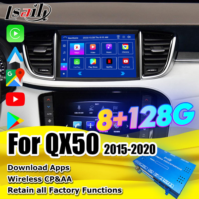 8+128G Android Navigation Box Infotainment Module for Infiniti QX50 2018-2020 EX QX80 with ...