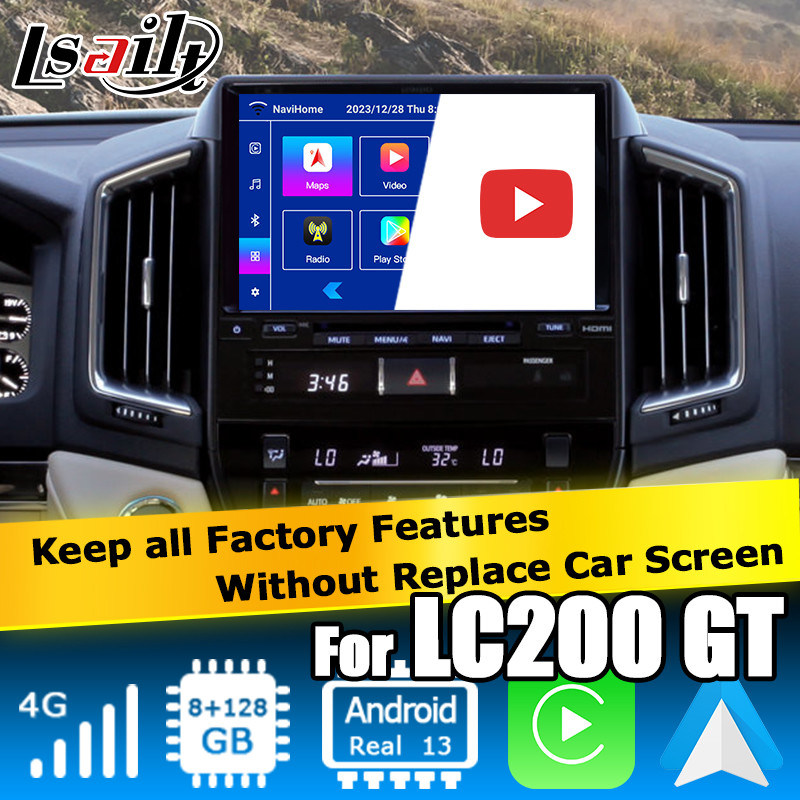 Android 13 video interface for Toyota Land Cruiser LC200 GXR with rear ...