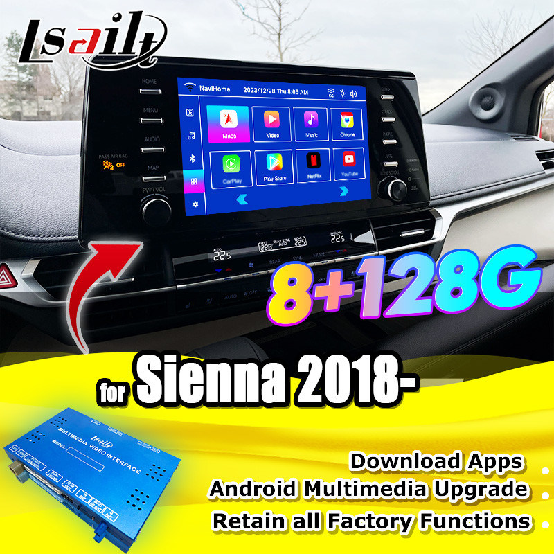 OEM Integration and Retrofit Android Interface for Toyota Sienna 2018-2021 Camry, RAV-4 In-Car ...