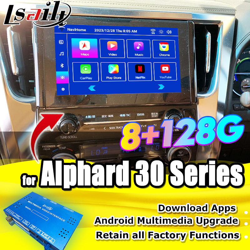 Lsailt OEM Android Upgrade Module for Toyota Alphard 30 Series Vellfire ...