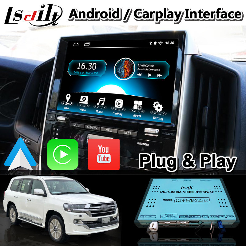 4+64GB Android Carplay Video Interface for Toyota Land Cruiser LC200 LC ...