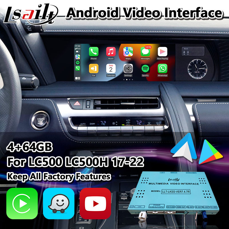 4G 64G GPS Navigation Box Android Car Video Interface For Lexus LC500 ...