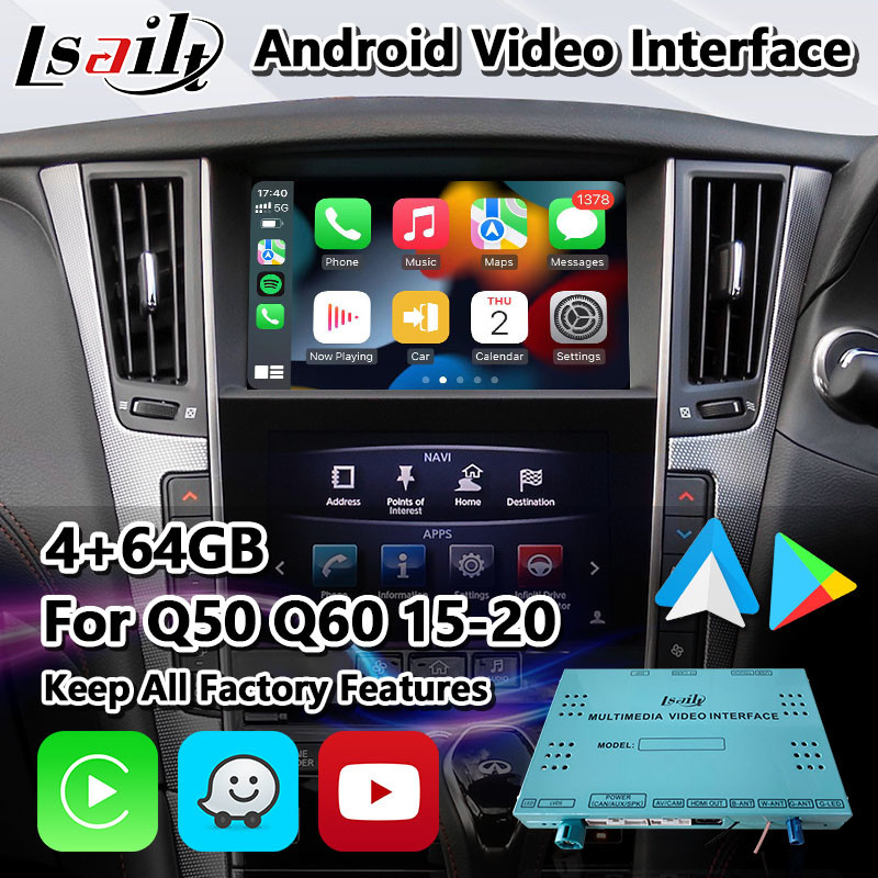 4+64GB Lsailt Android Carplay Multimedia Video Interface For Infiniti ...