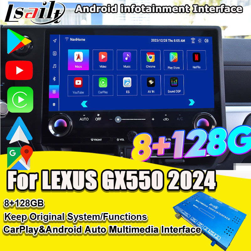 Pin to Pin Android Infotainment Interface for Lexus GX550 2024 RX NX LX ...
