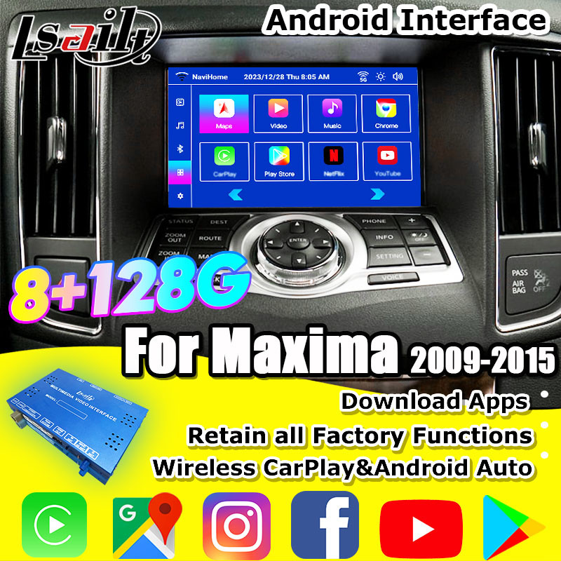 Lsailt 8G CarPlay&Android Video Interface for Nissan Maxima 09-15 ...