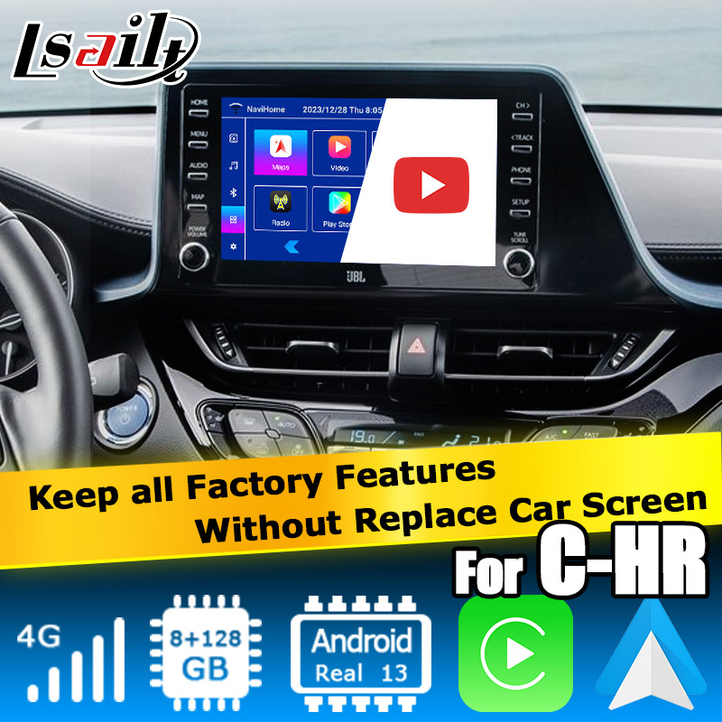 Toyota C-HR CHR Android 13 multimedia interface with wireless android ...