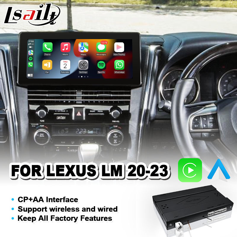 Lsailt Wireless Android Auto Carplay Interface for 2020-2023 Lexus LM ...