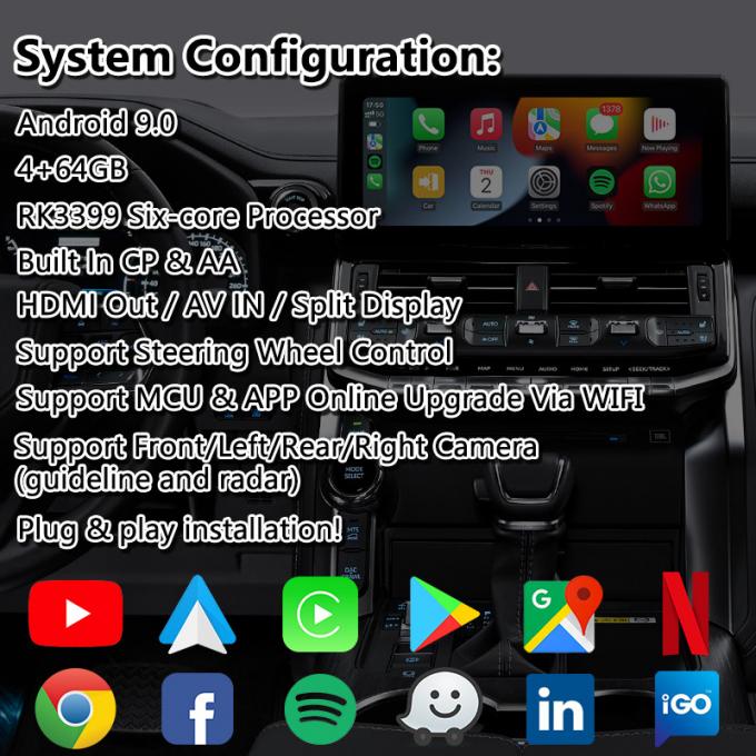 Toyota Land Cruiser LC300 GXR GX-R VXR Sahara 300 GPS Navigation Box Android Carplay Interface